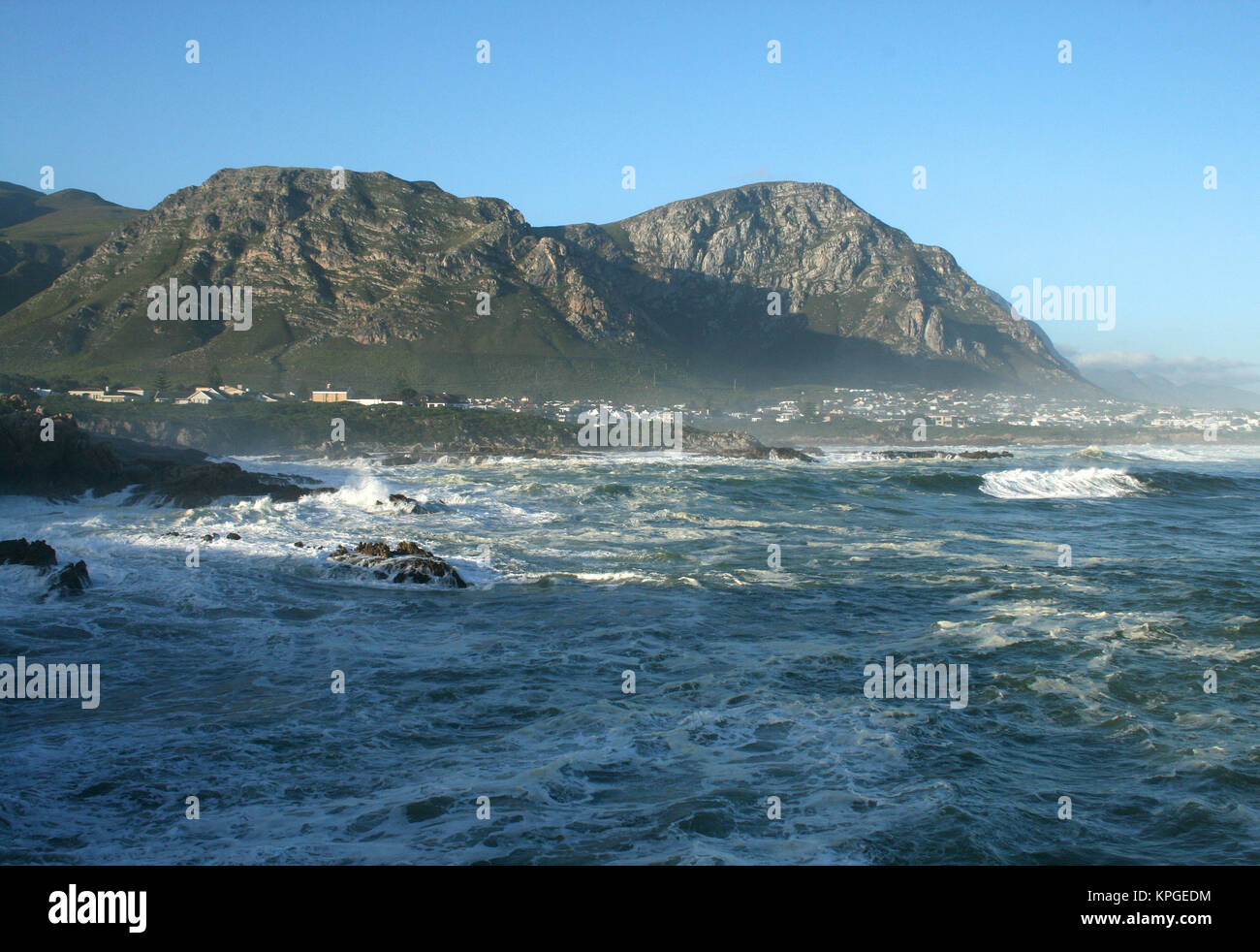Choppy seascape at Hermanus, South Africa Stock Photo - Alamy