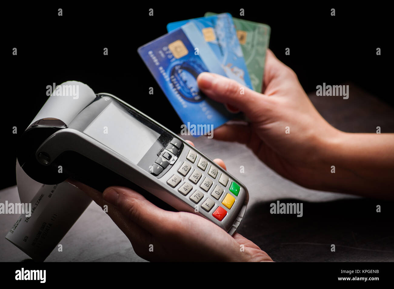 POS and credit cards Stock Photo - Alamy