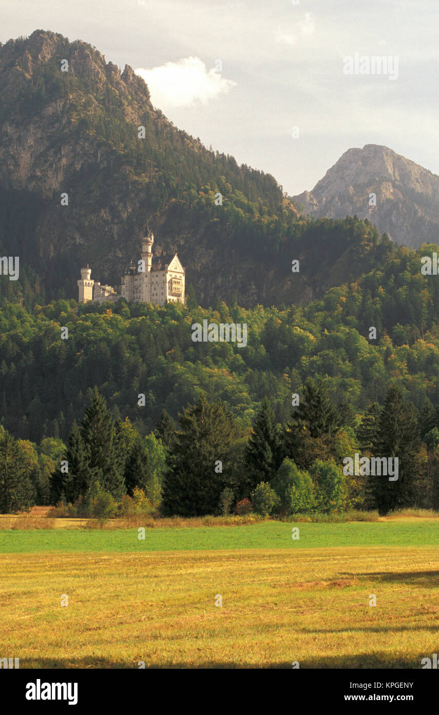 Germany, Fussen. Neuschwanstein Castle, built by King Ludwig Stock ...
