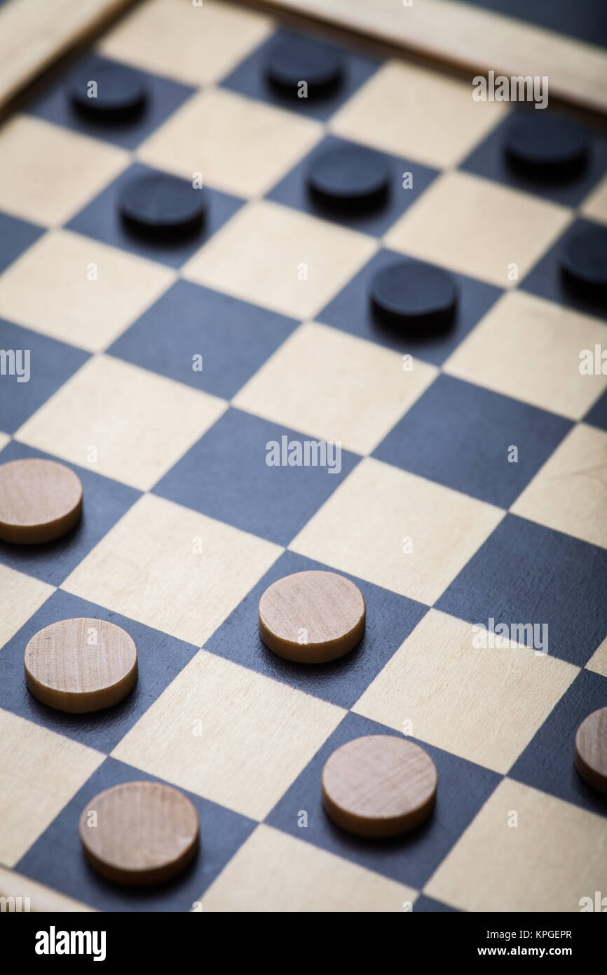 Checkers game detail Stock Photo - Alamy