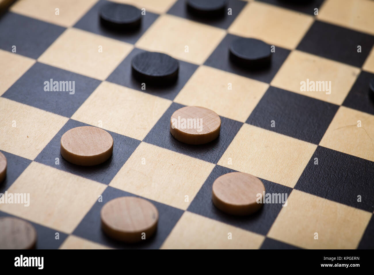 Checkers game detail Stock Photo - Alamy