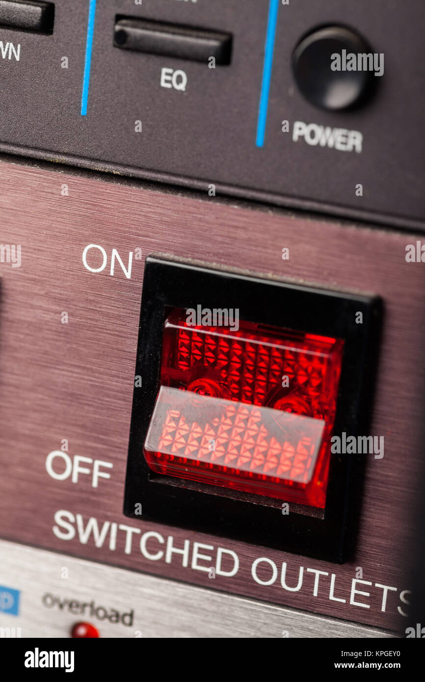 Buttons in sound studio Stock Photo - Alamy