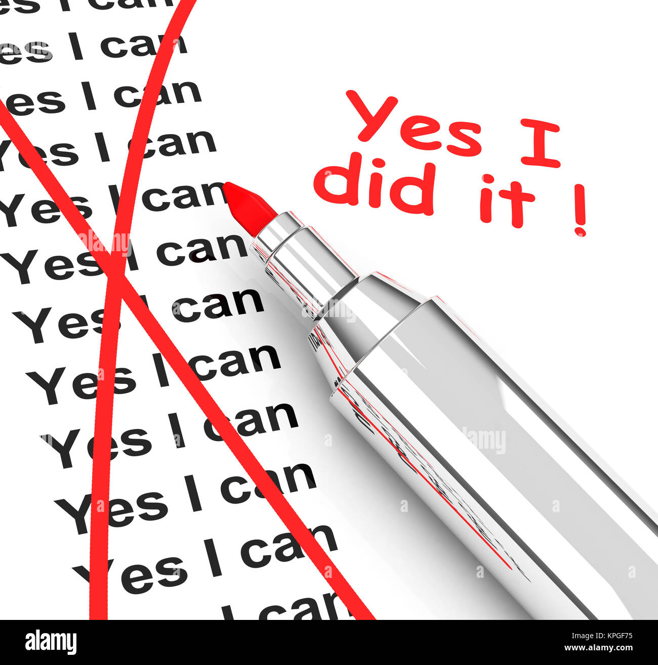 yes i did it! Stock Photo - Alamy