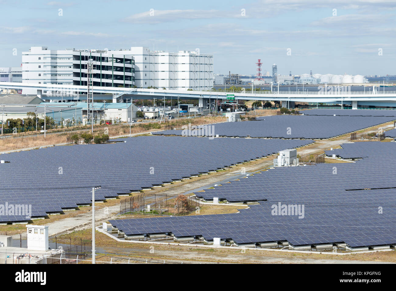 Solar panels in city Stock Photo - Alamy