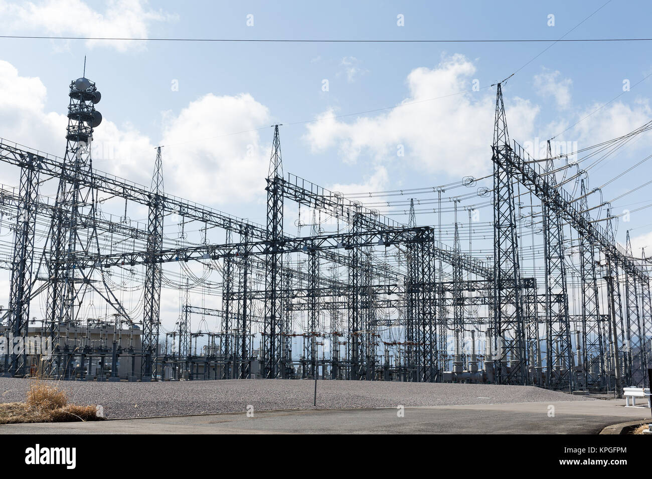 Power transformation station Stock Photo - Alamy