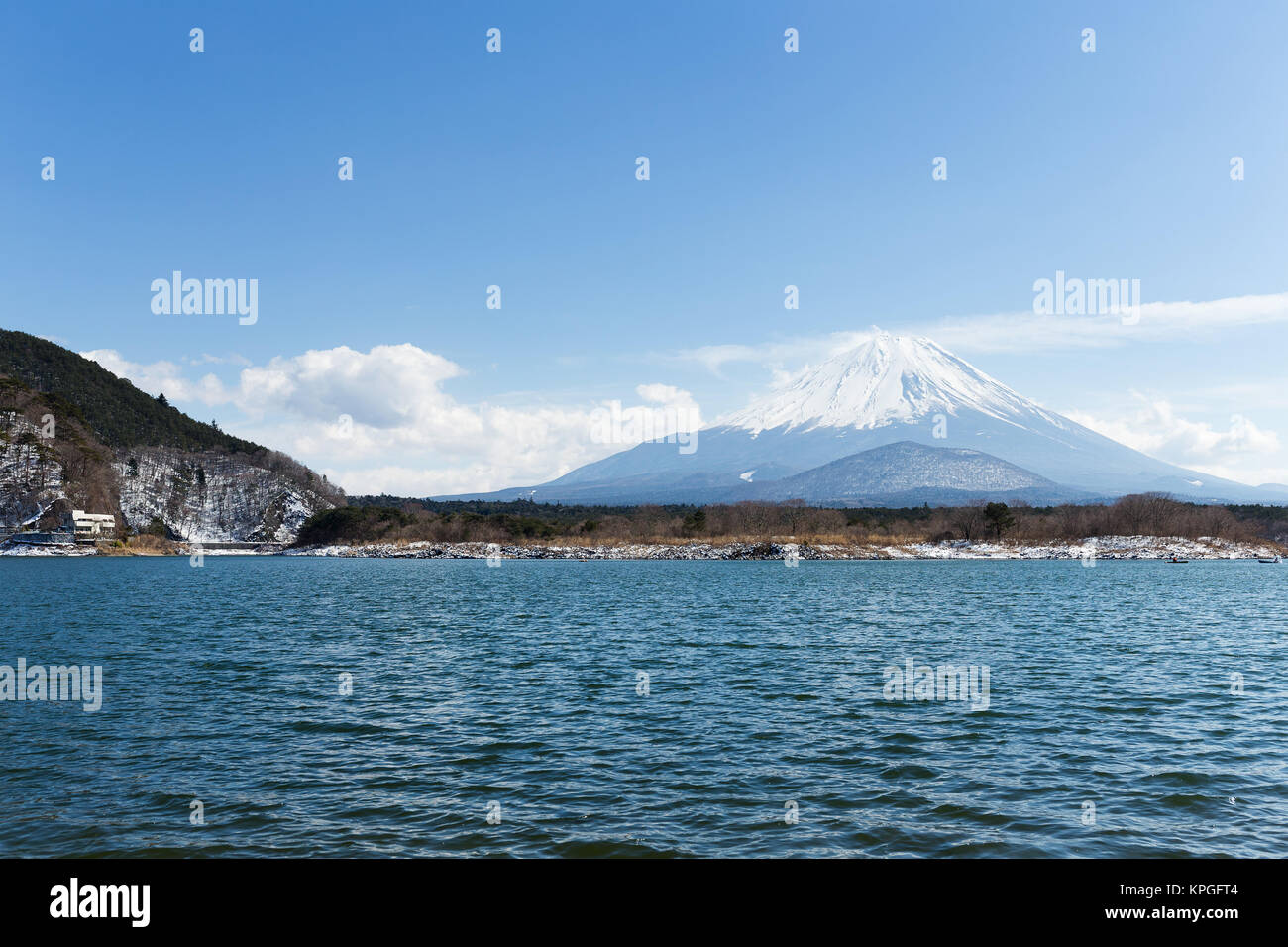 Lake Shoji with mt Fuji in Japan Stock Photo - Alamy