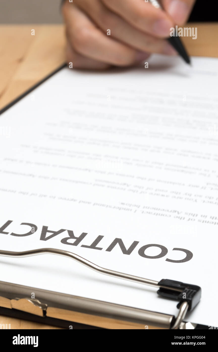 Contract documents: Business concept Stock Photo - Alamy