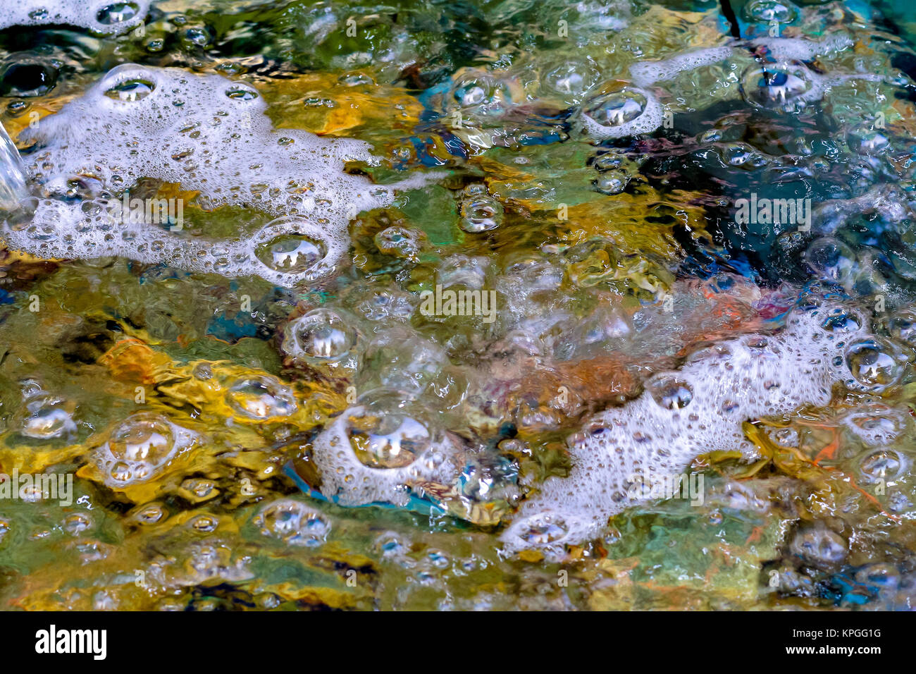 bubble on water surface Stock Photo - Alamy