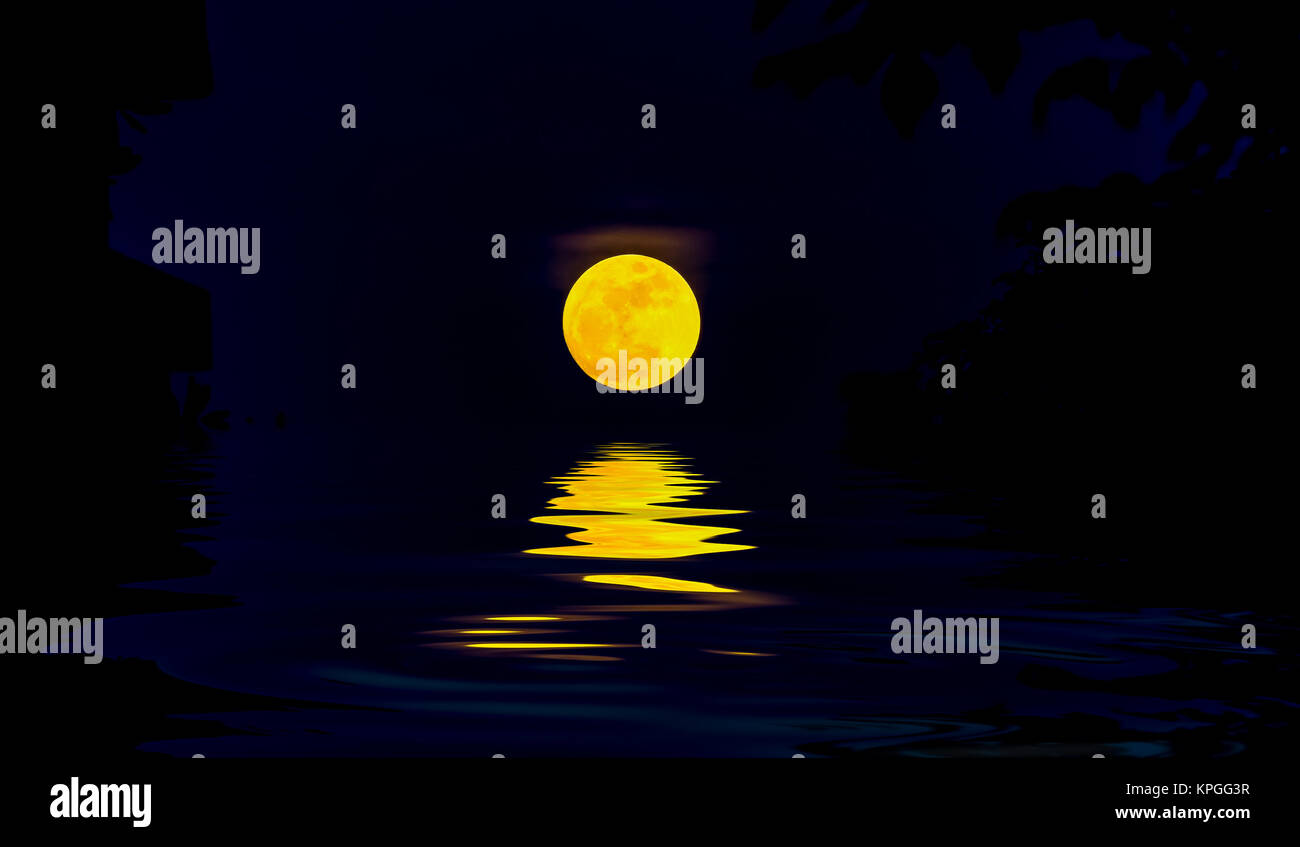 Abstract moon background Stock Photo - Alamy