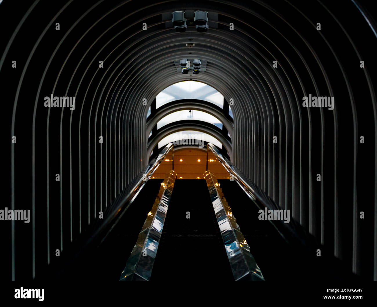 architecture with tunnel steel pattern for background Stock Photo - Alamy