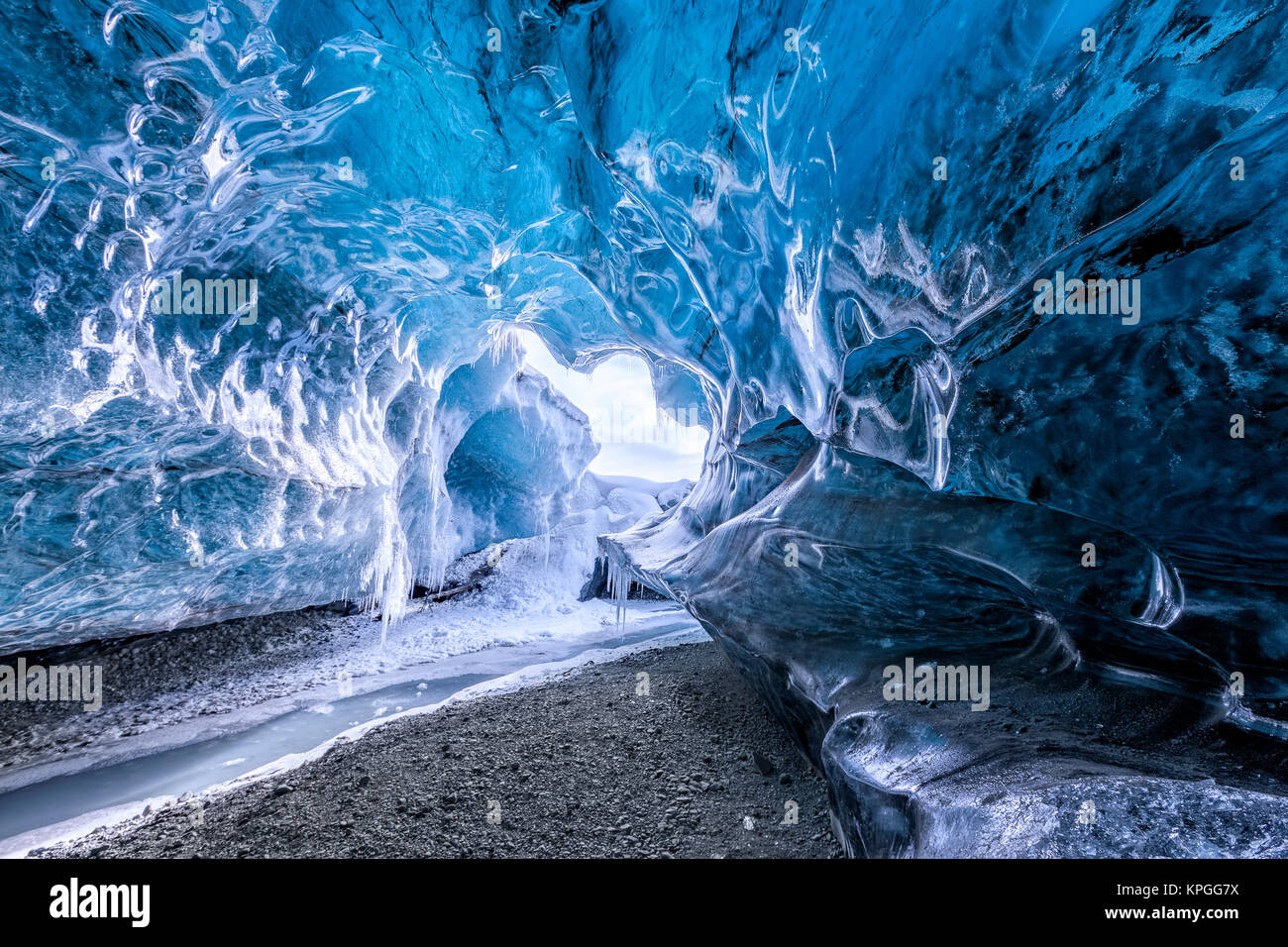 Amazing glacial cave Stock Photo - Alamy