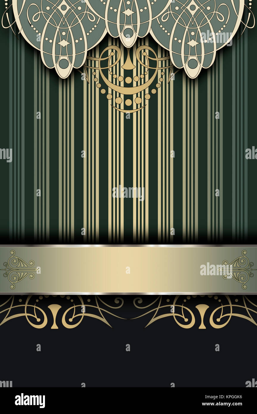 Vintage background with decorative patterns and border. Cover-book or ...