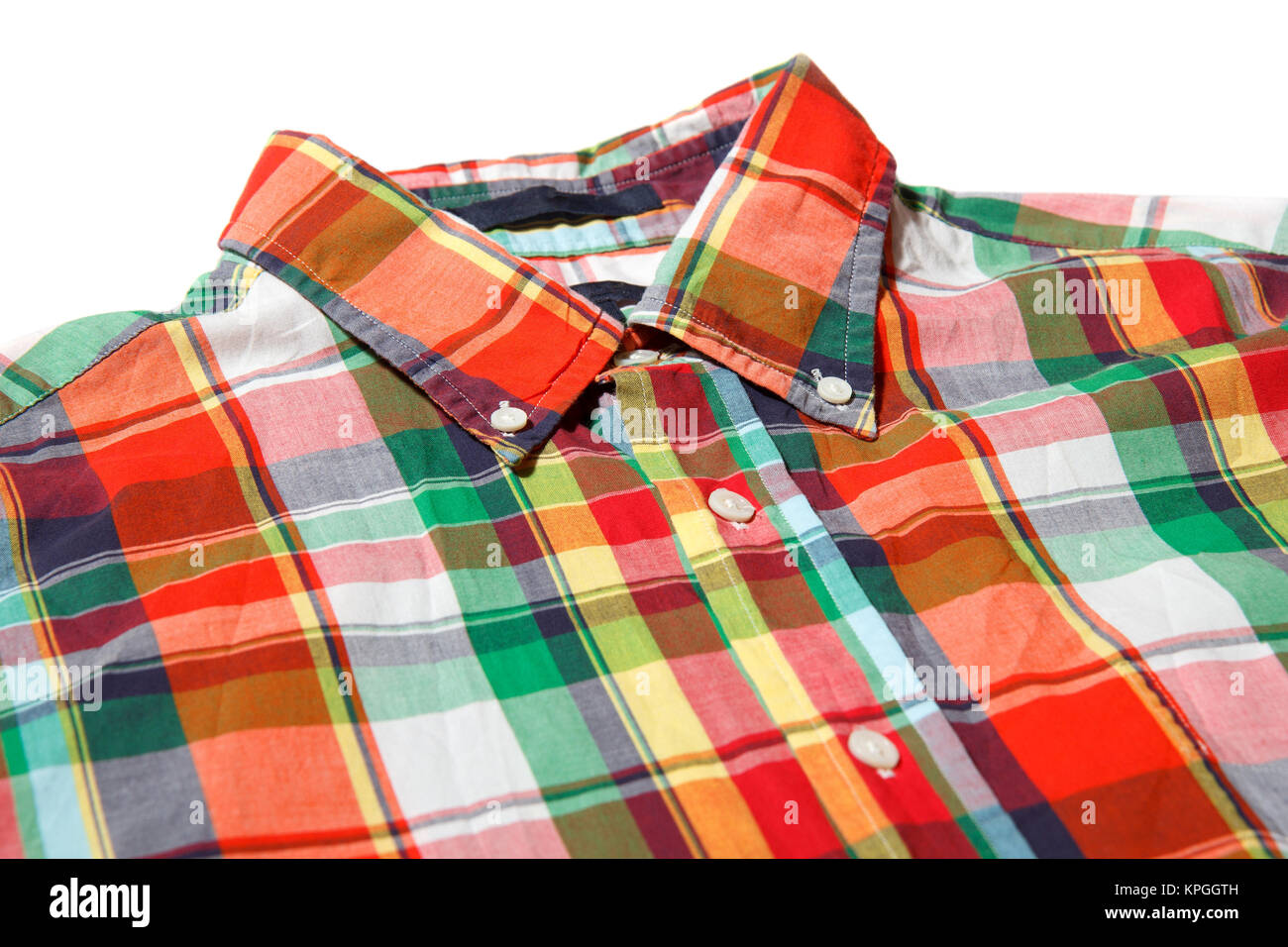 Red shirt button-up Stock Photo - Alamy