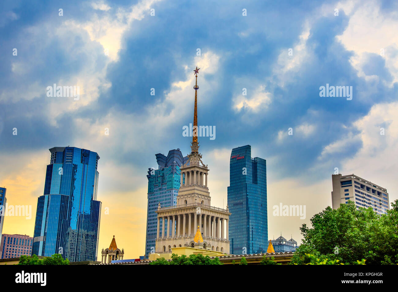 Russian Soviet Style Shanghai Exhibition Center Modern Skyscrapers Puxi ...