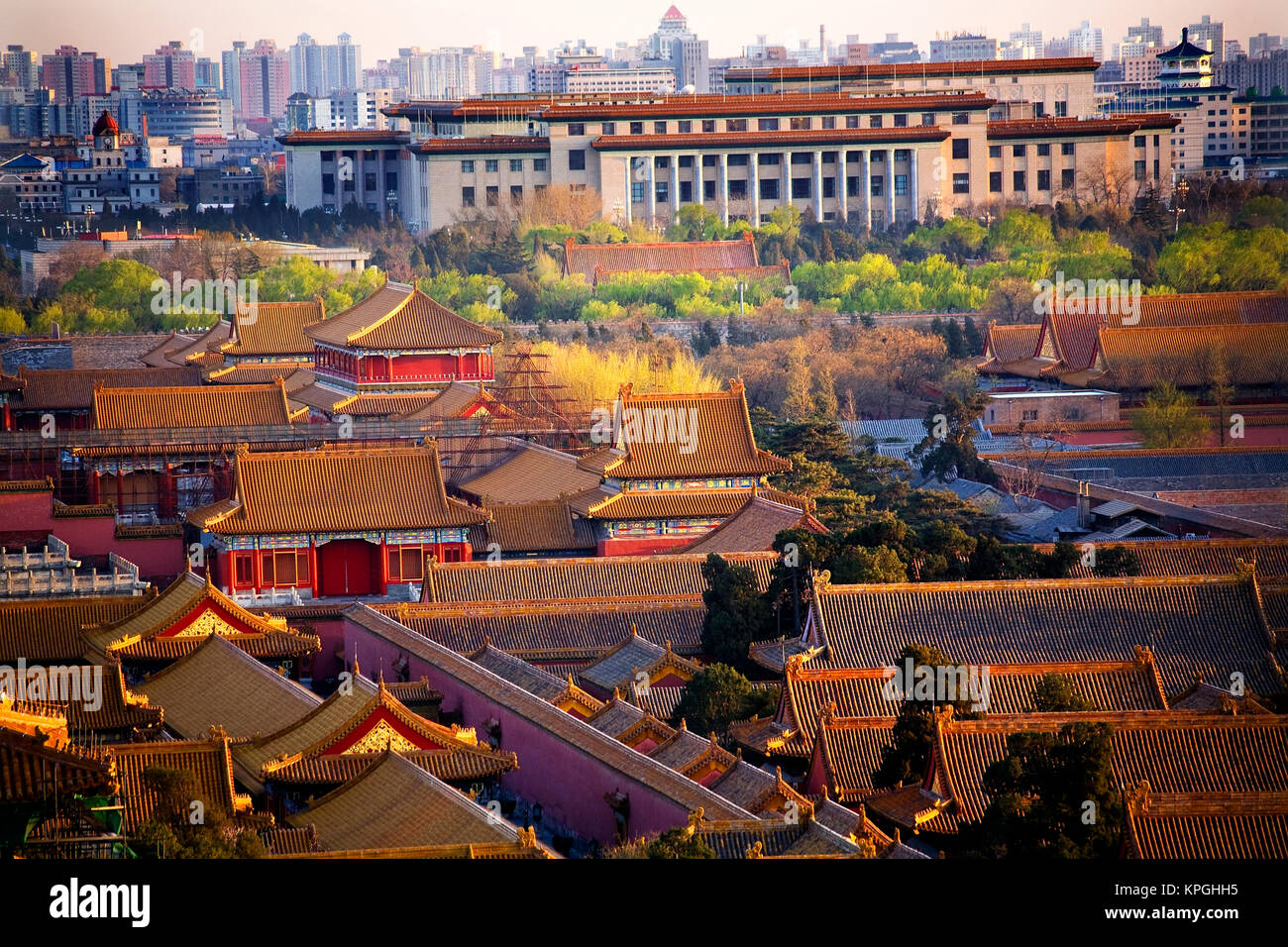 Great Hall of the People, Red Pavilion, Forbidden City, Beijing, China ...