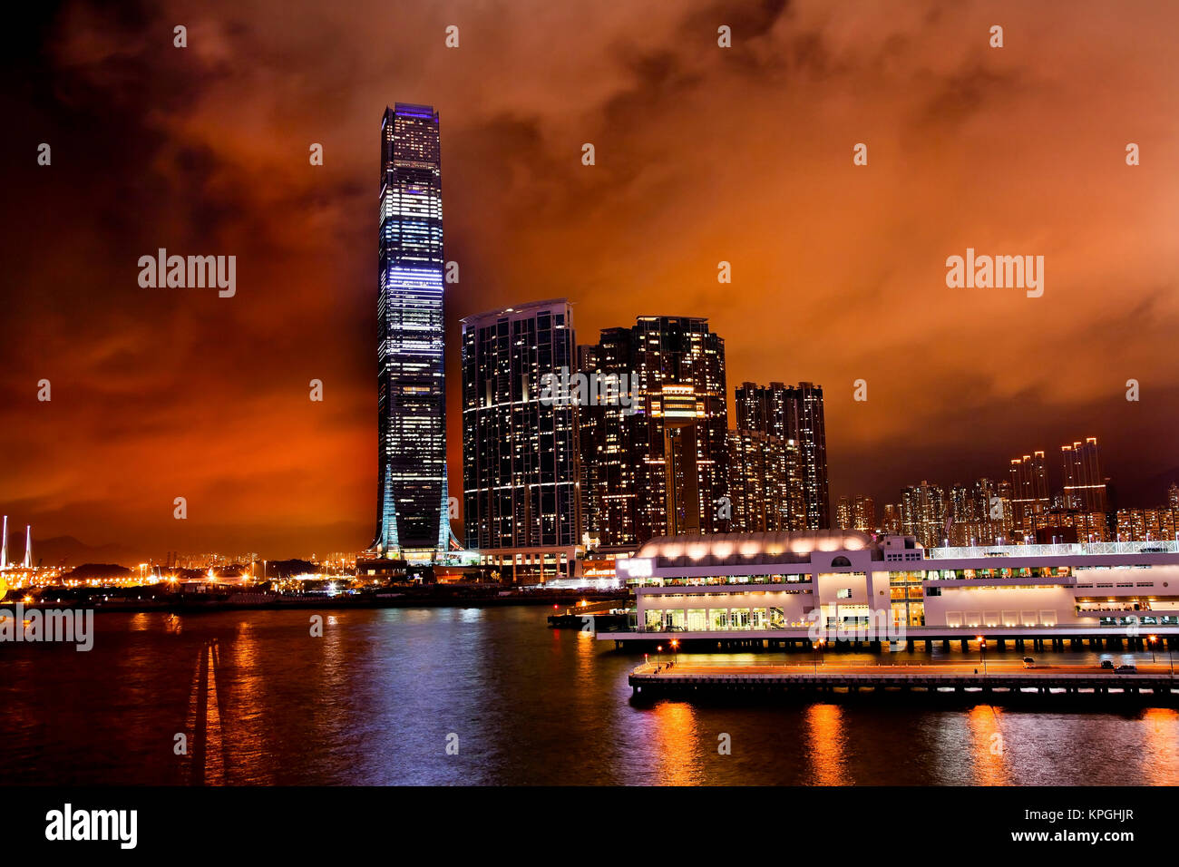 International Commerce Center ICC Building Kowloon Hong Kong Harbor at ...
