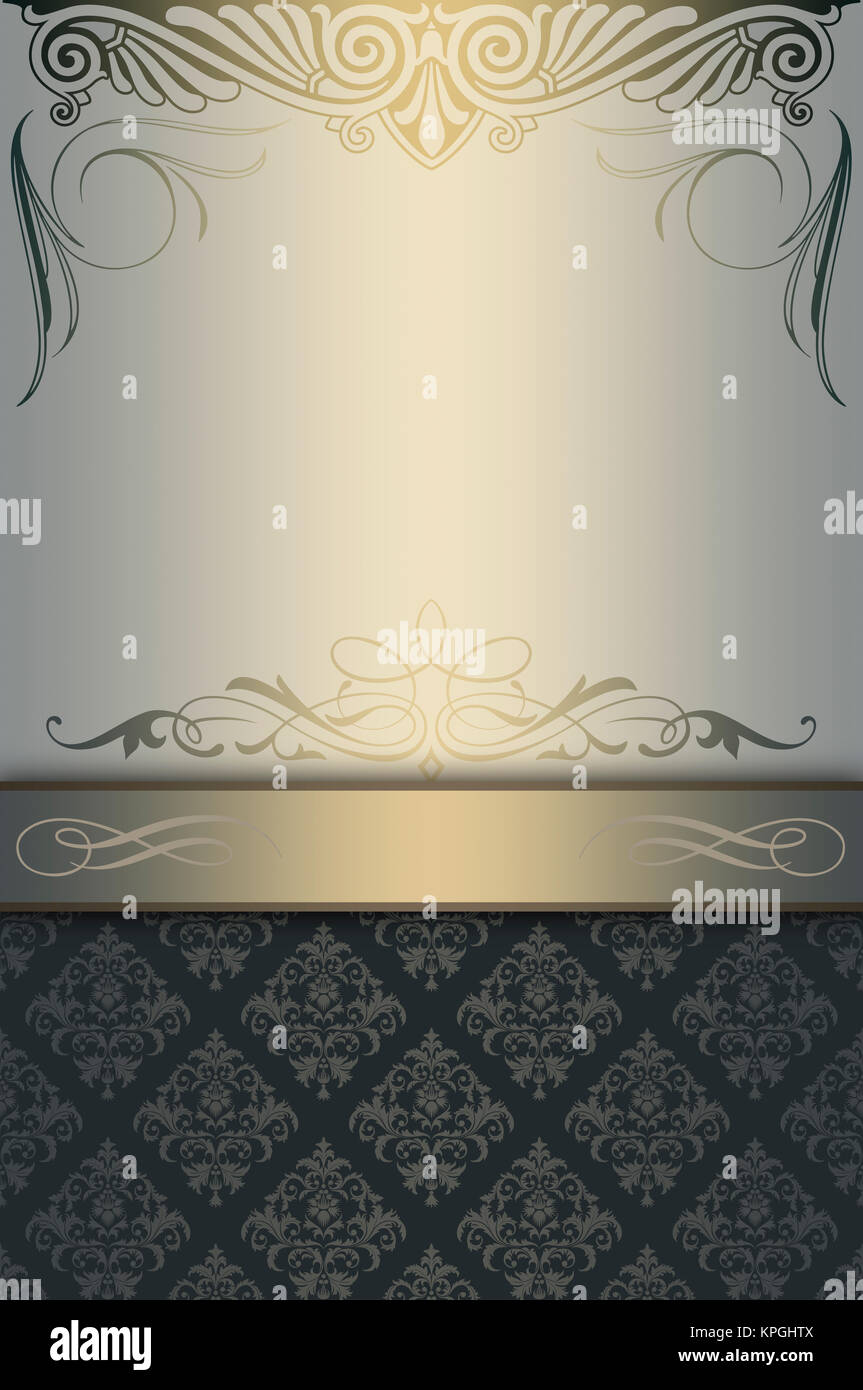 Vintage background with decorative ornament and copy space for the text ...