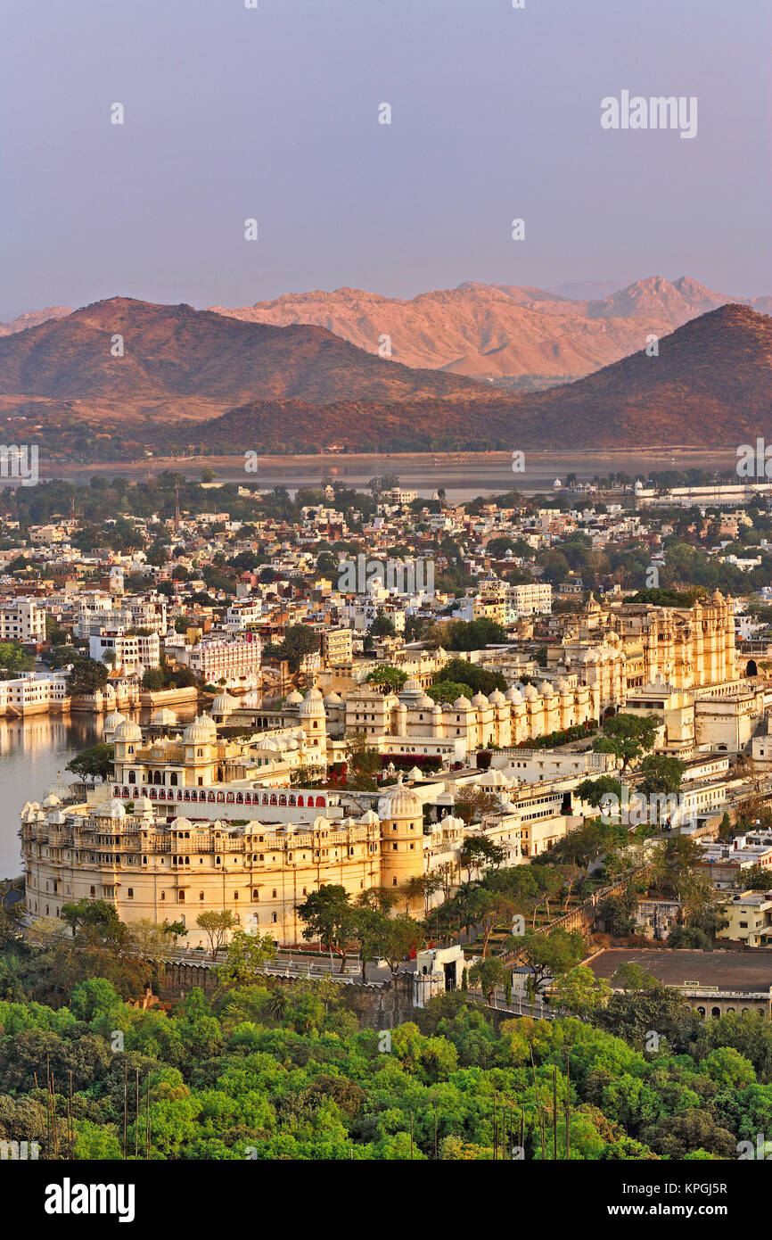 Elevated view of City Palace, Udaipur, India Stock Photo - Alamy