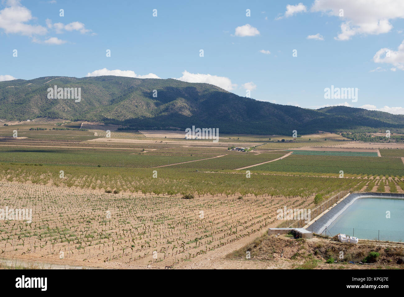 Reservoir with water supply - Alicante Province in Spain Stock Photo ...