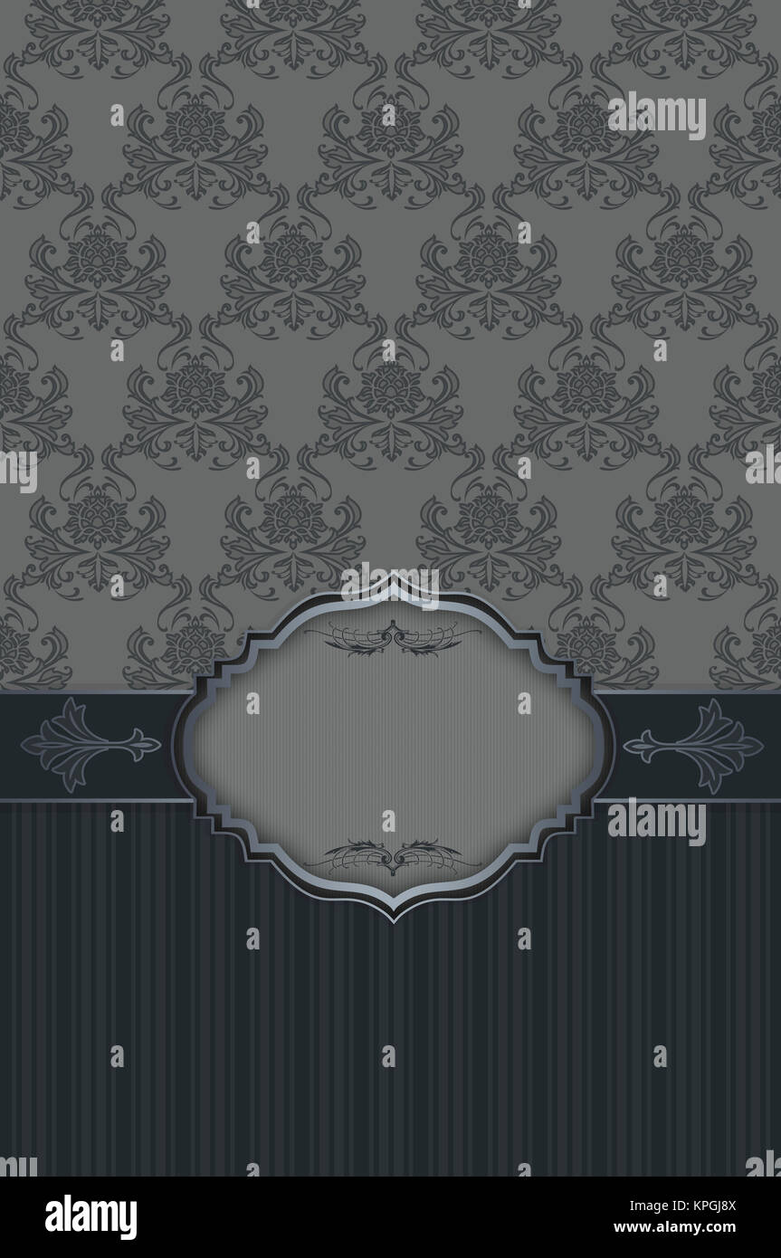 Vintage background with old-fashioned patterns and decorative frame ...