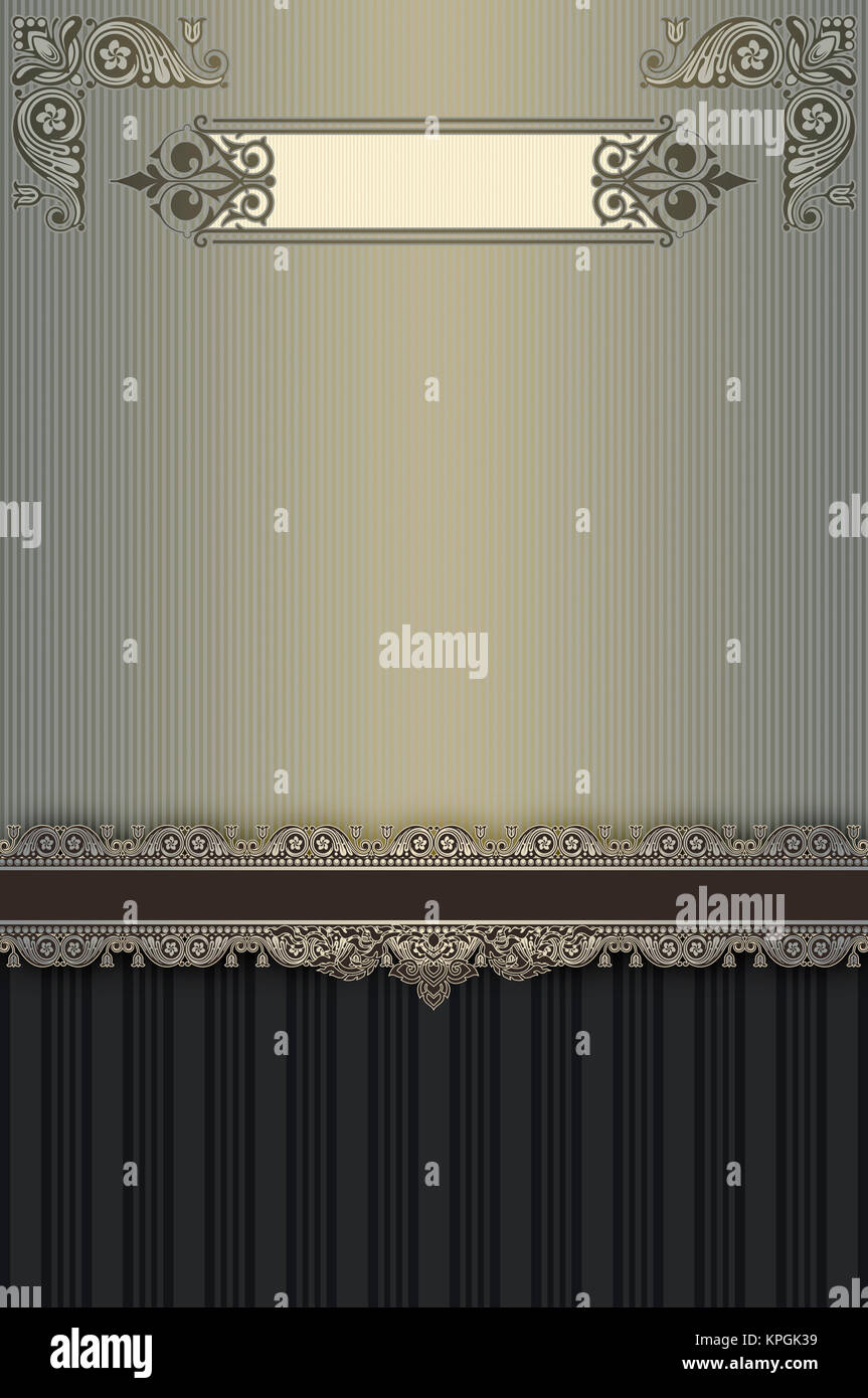 Vintage background with old-fashioned border,frame and decorative ...