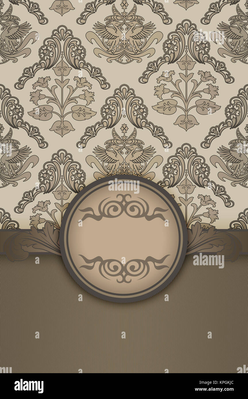 Decorative vintage background with old-fashioned patterns and elegant ...