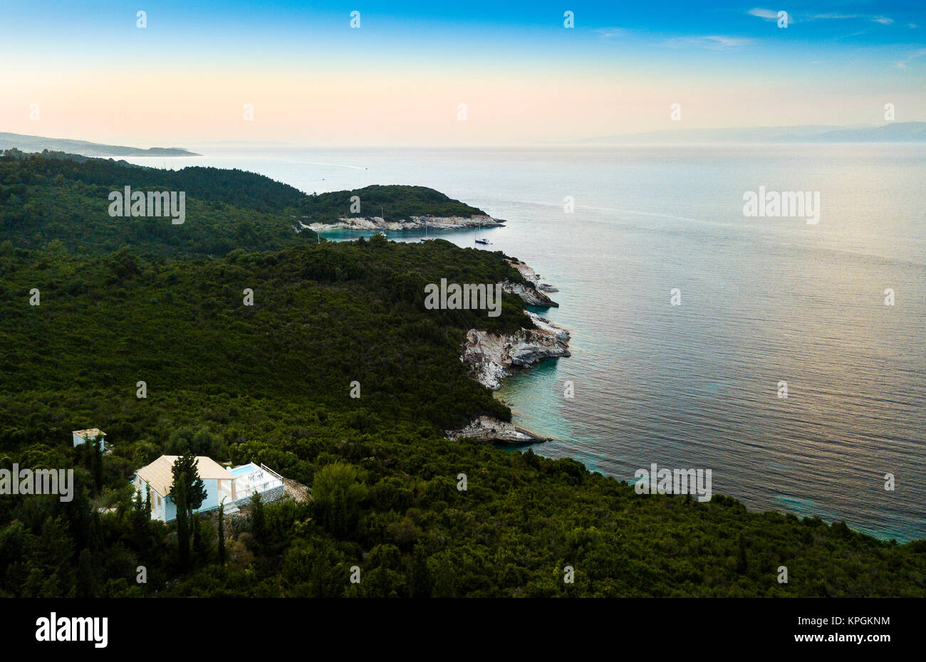 Greece coast aerial hi-res stock photography and images - Alamy