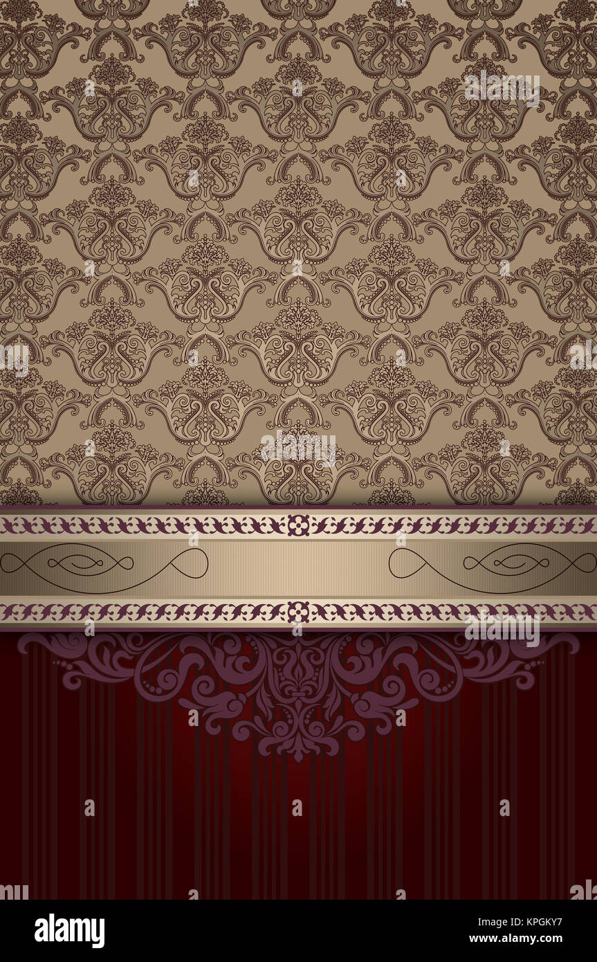 Decorative vintage background with old-fashioned patterns and elegant ...