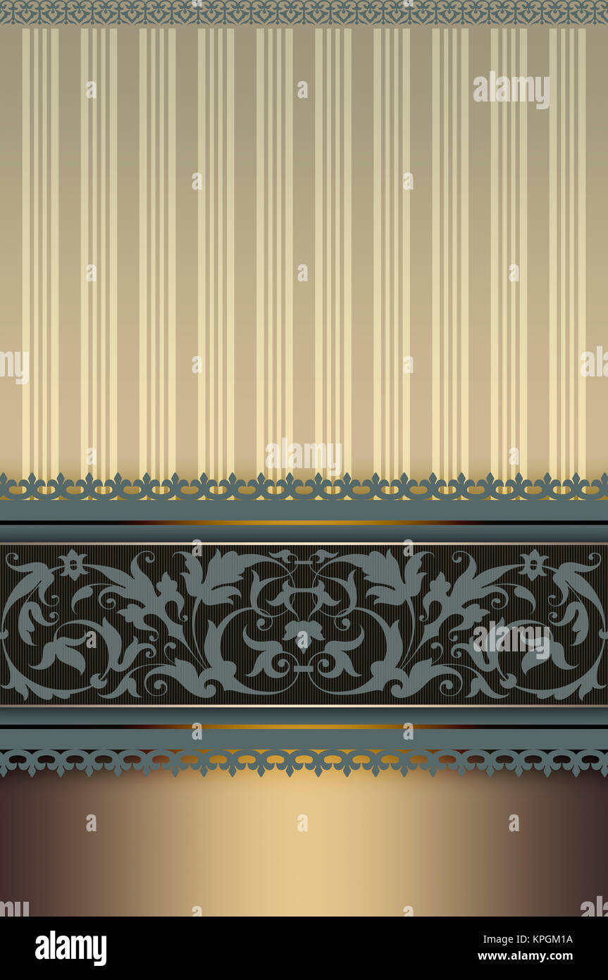 Vintage background with old-fashioned decorative border Stock Photo - Alamy