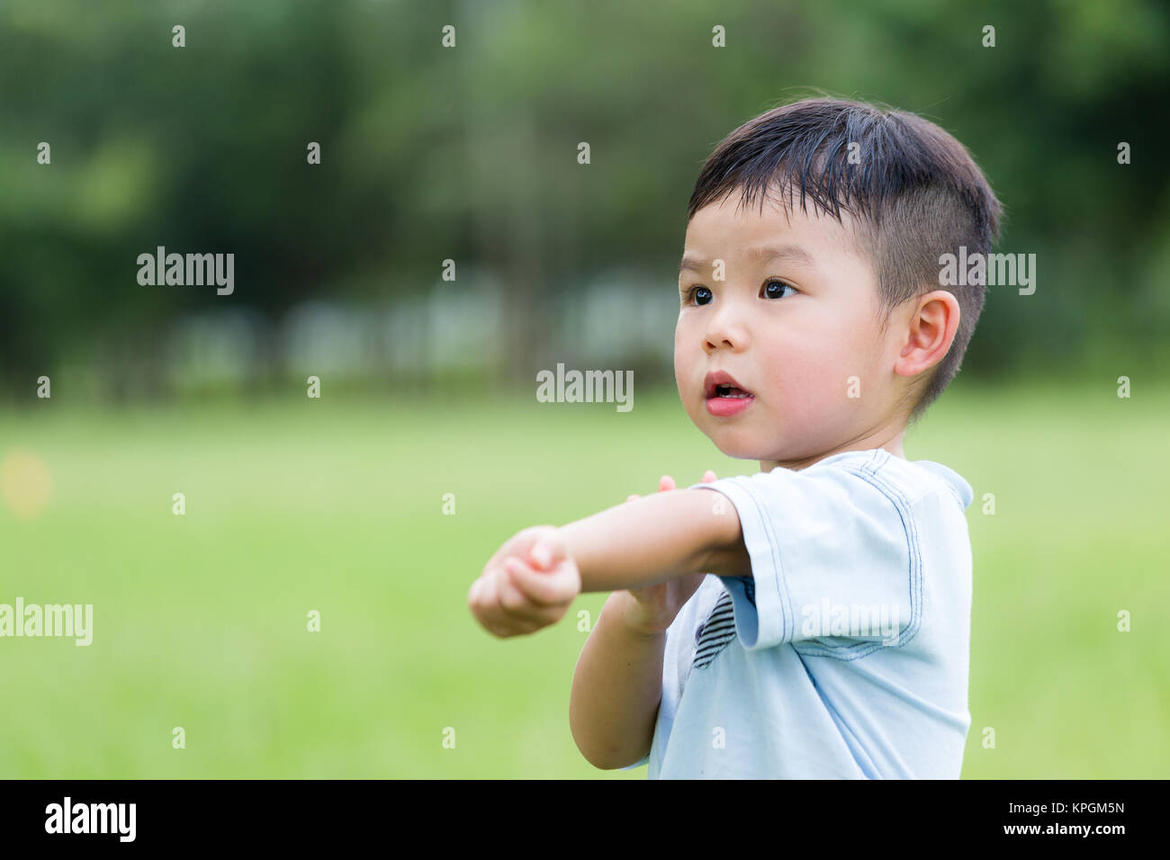 Boy Scratching Arm High Resolution Stock Photography and Images - Alamy