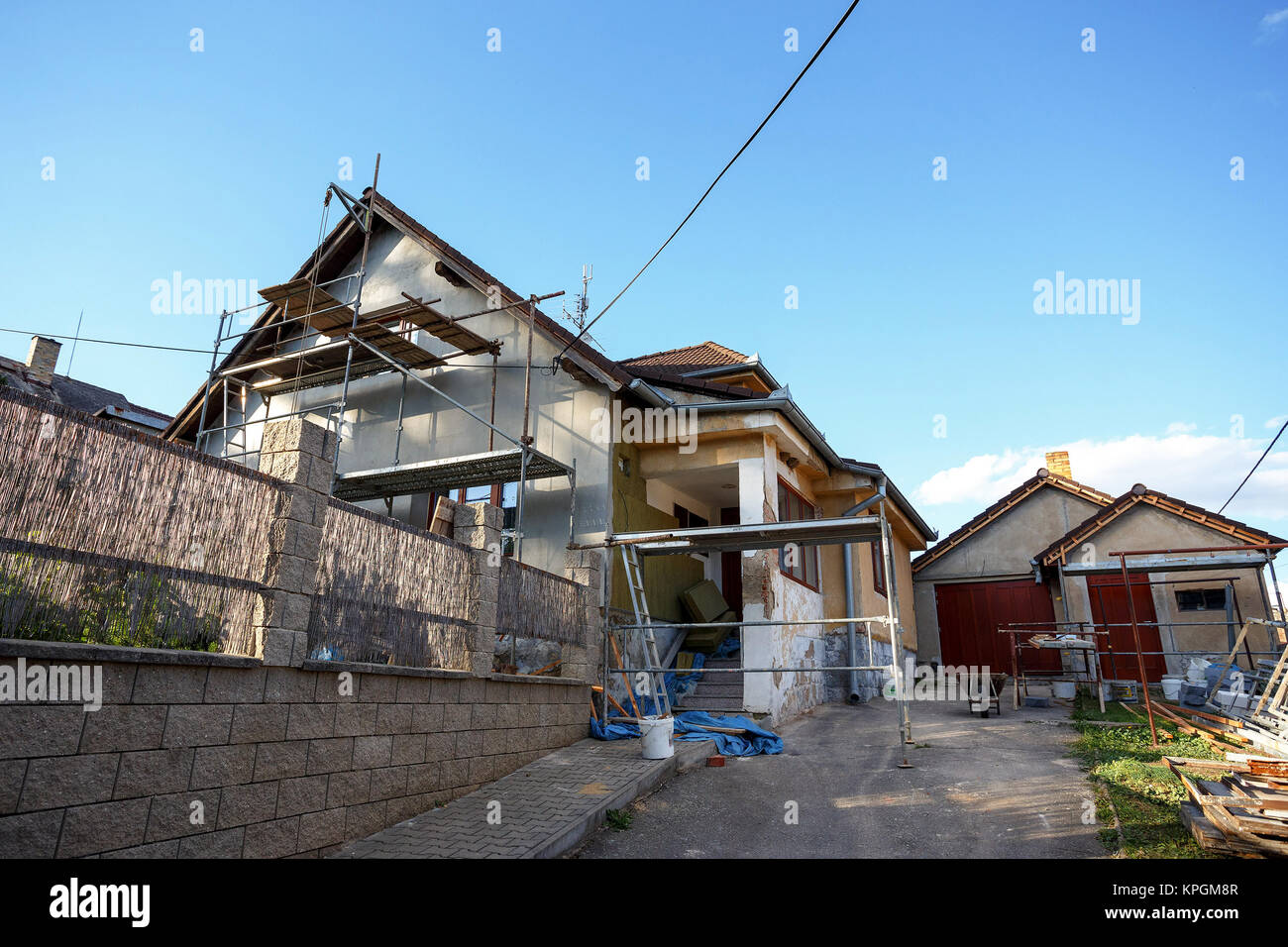 Construction or repair of the rural house Stock Photo - Alamy