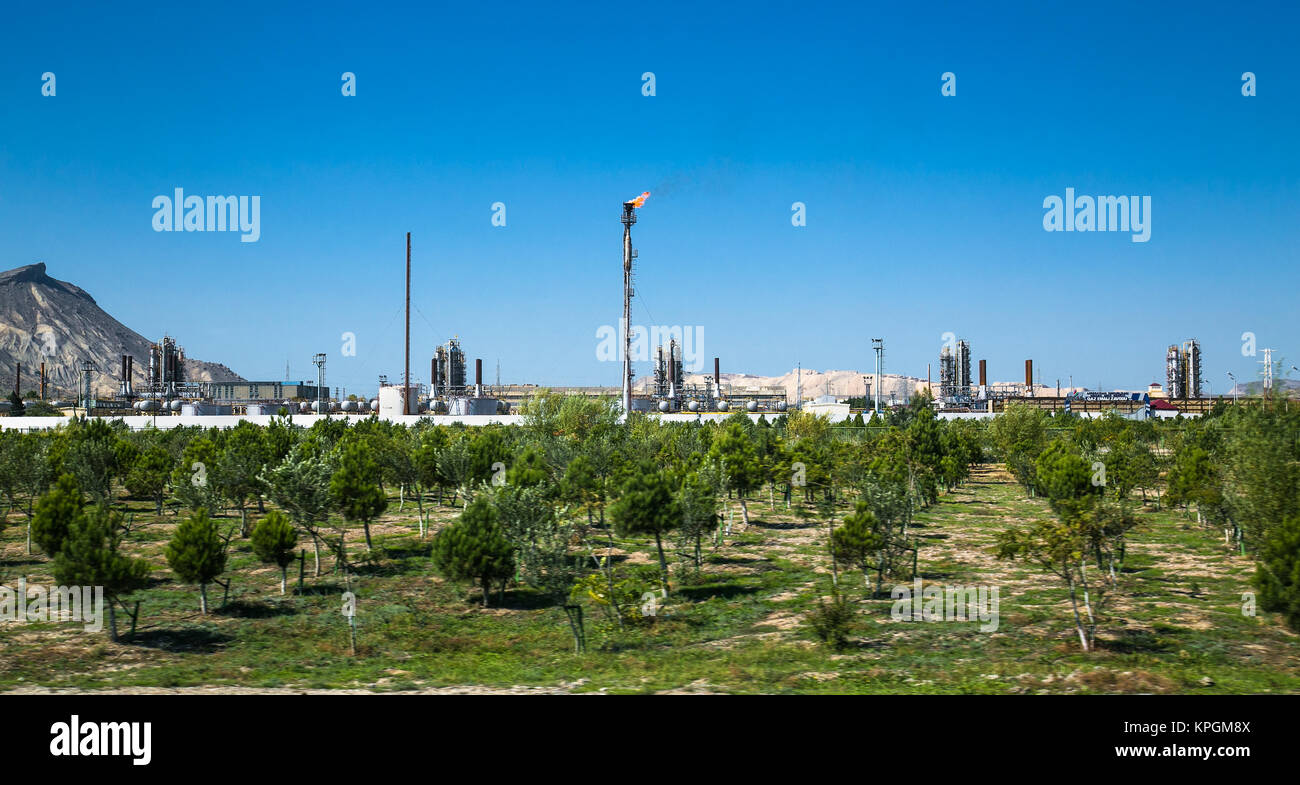 BAKU, AZERBEIJAN-OCT 5, 2016: Bureau of gas in Industrial zone. The ...