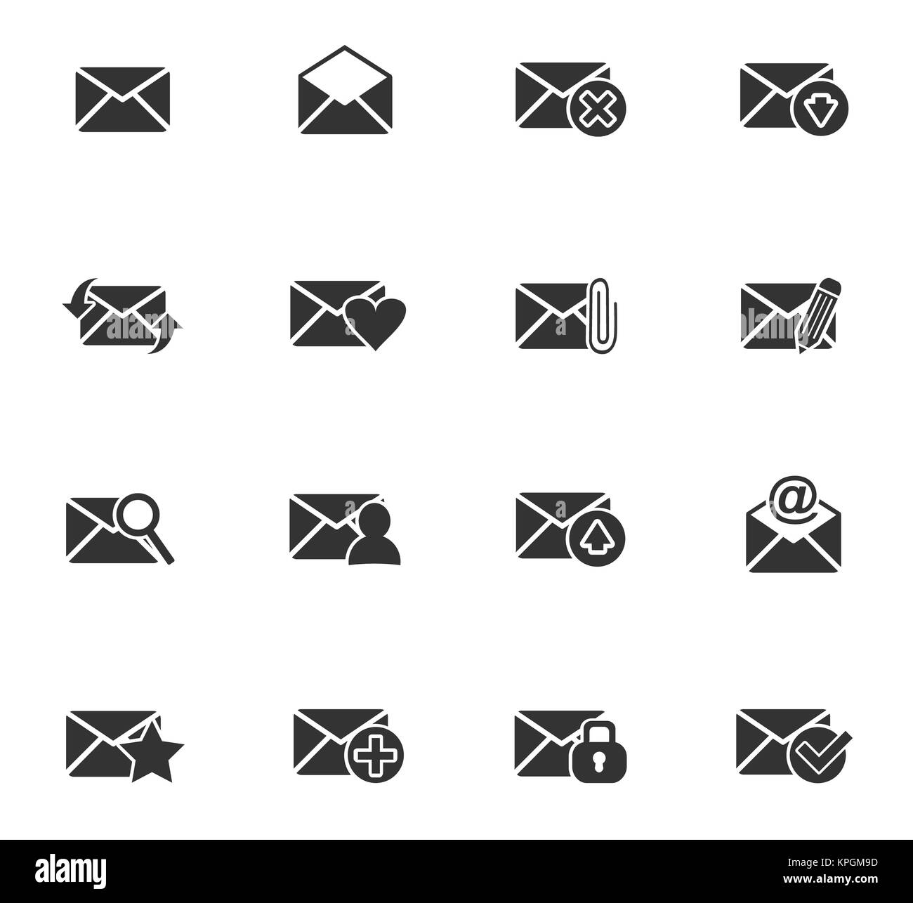 Letter in envelope love Black and White Stock Photos & Images - Alamy
