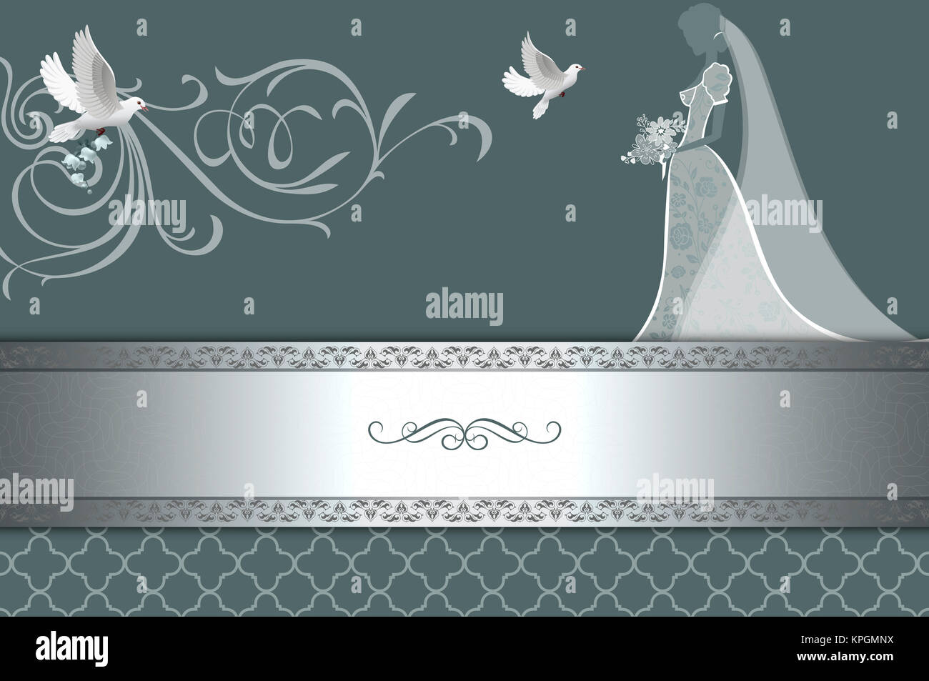 Decorative background with wedding elements Stock Photo - Alamy
