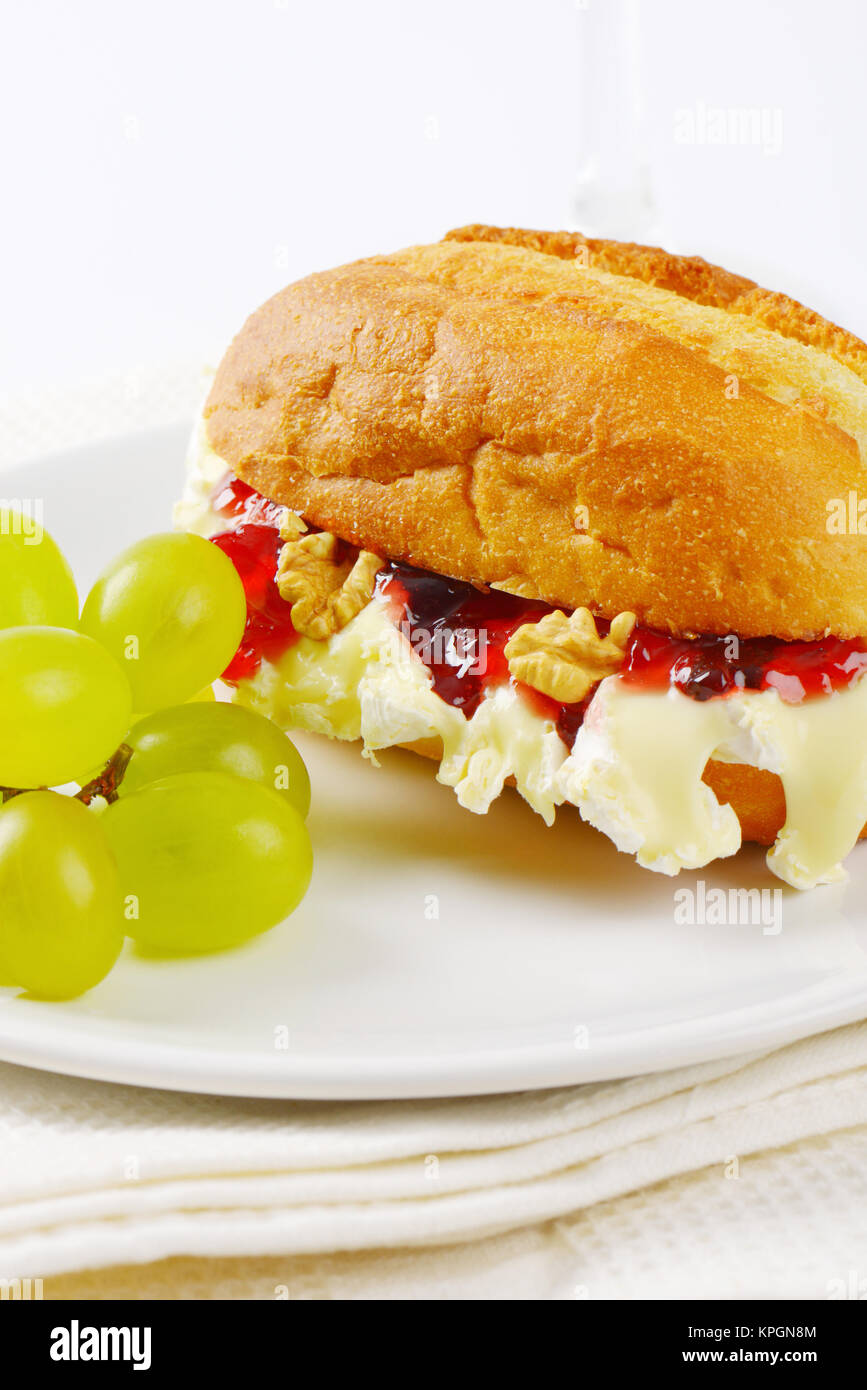 baguette with brie cheese Stock Photo - Alamy