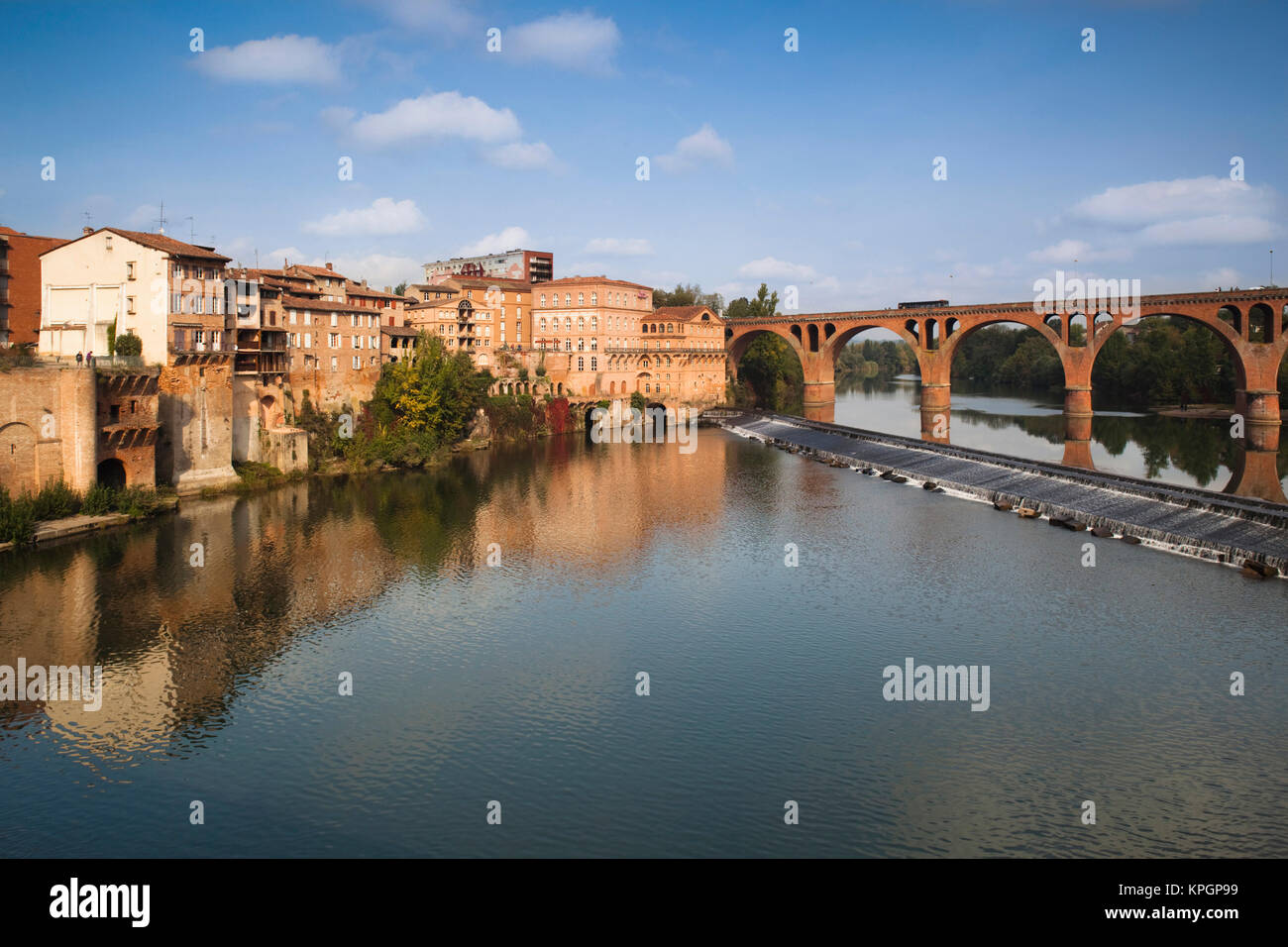 France, Midi-Pyrenees Region, Tarn Department, Albi, town view with ...