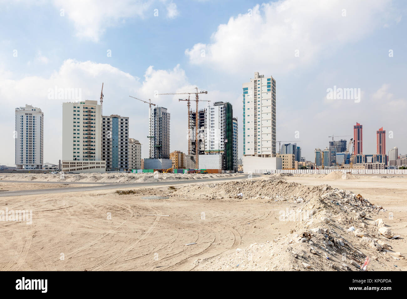 Skyline of Manama City, Bahrain Stock Photo - Alamy