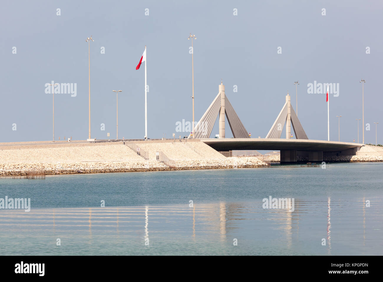 Causeway Bridge in Manama, Kingdom of Bahrain Stock Photo - Alamy