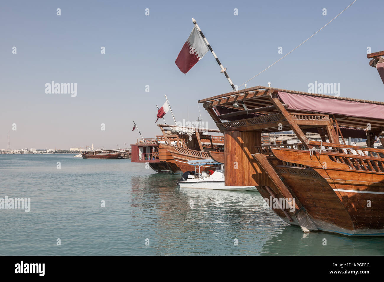Traditional dhows in Doha, Qatar Stock Photo - Alamy