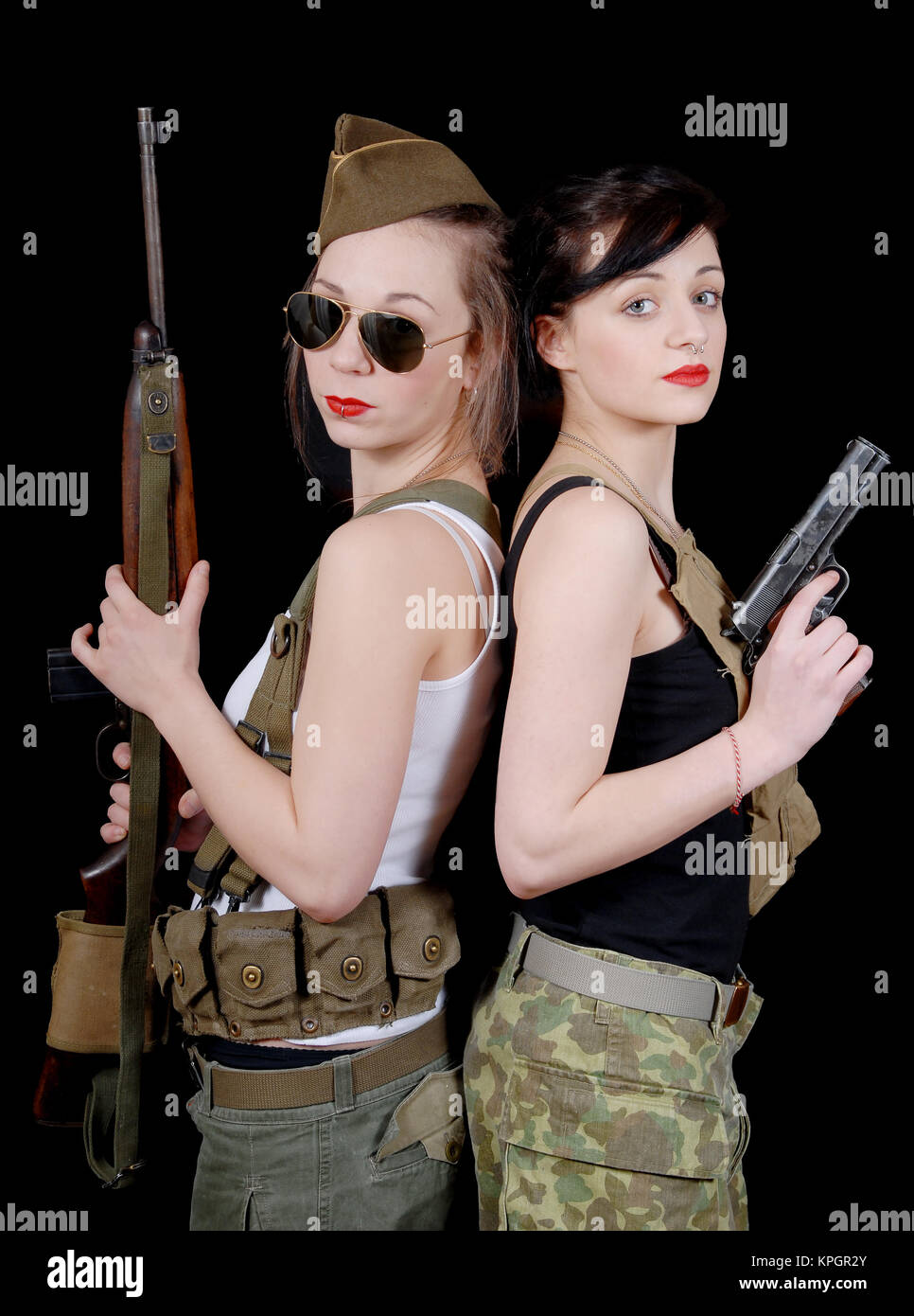 Military Girls And Guns