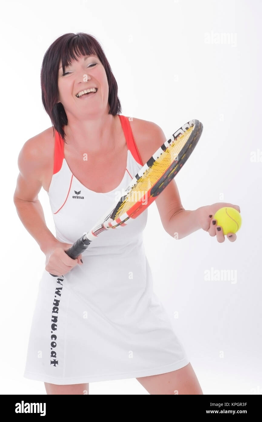 Model released , Tennisspielerin, 40+ - female tennis player Stock ...