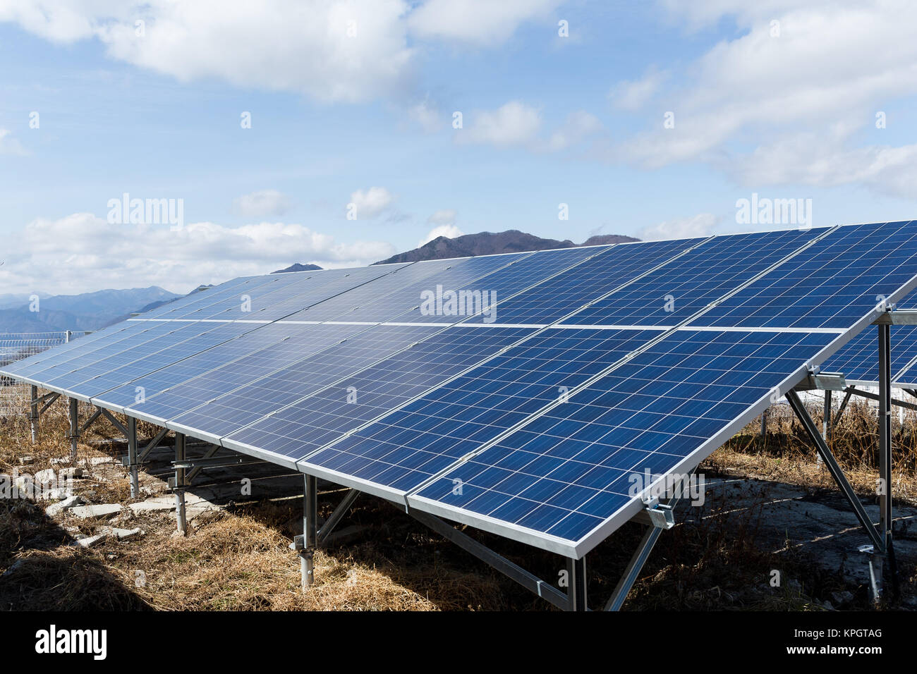 Solar panel with sunshine Stock Photo - Alamy