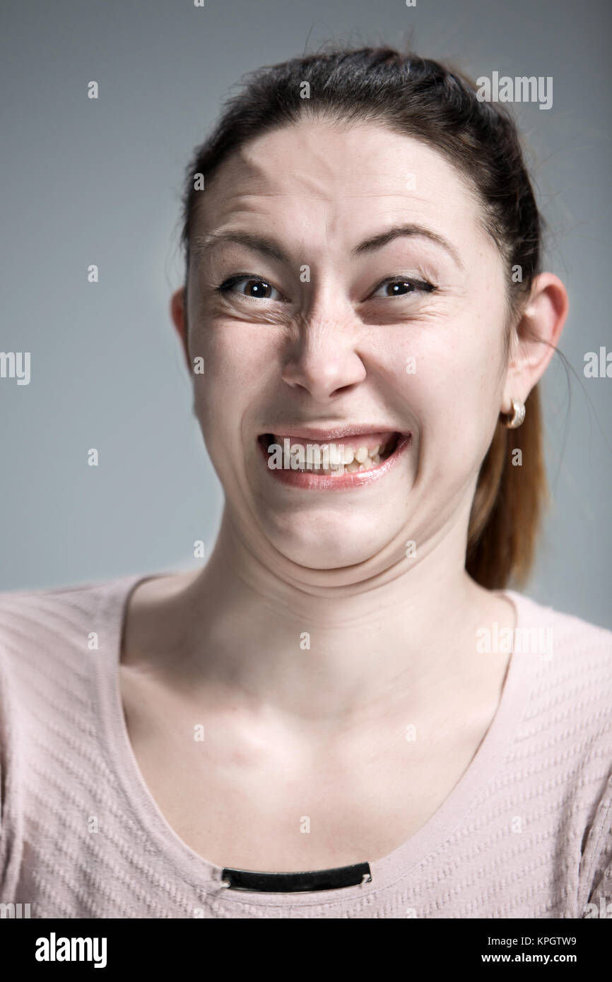 portrait of disgusted woman Stock Photo - Alamy