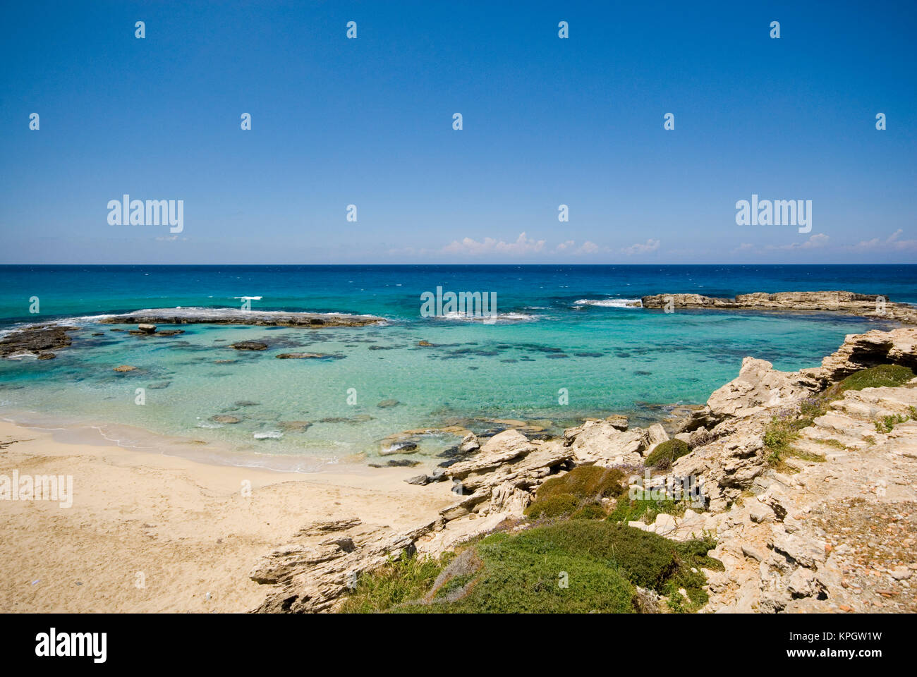 Cyprus, Karpas peninsula, Dipkarpaz, coast and beach near Ayios Philon ...