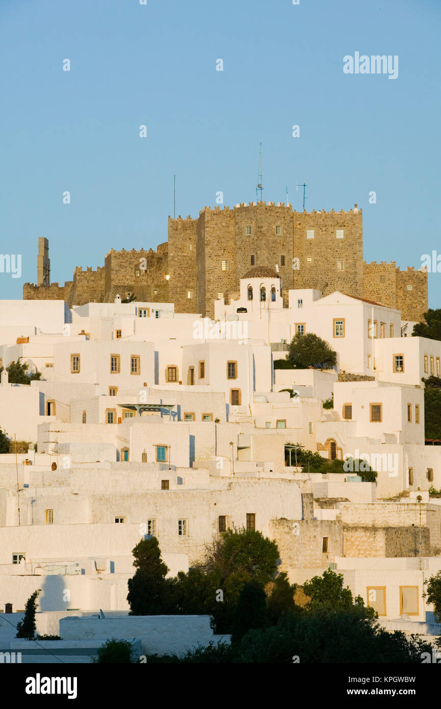 GREECE, Dodecanese Islands, PATMOS, Hora: Monastery of St. John the ...