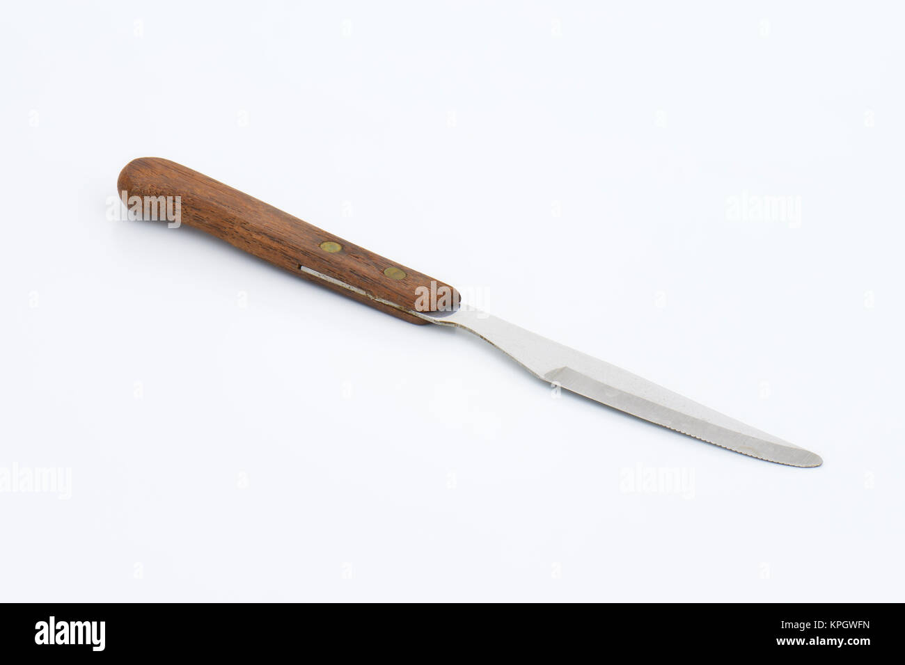 Wooden-handled table knife Stock Photo - Alamy