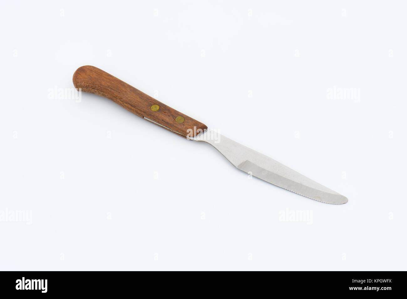 Wooden-handled table knife Stock Photo - Alamy