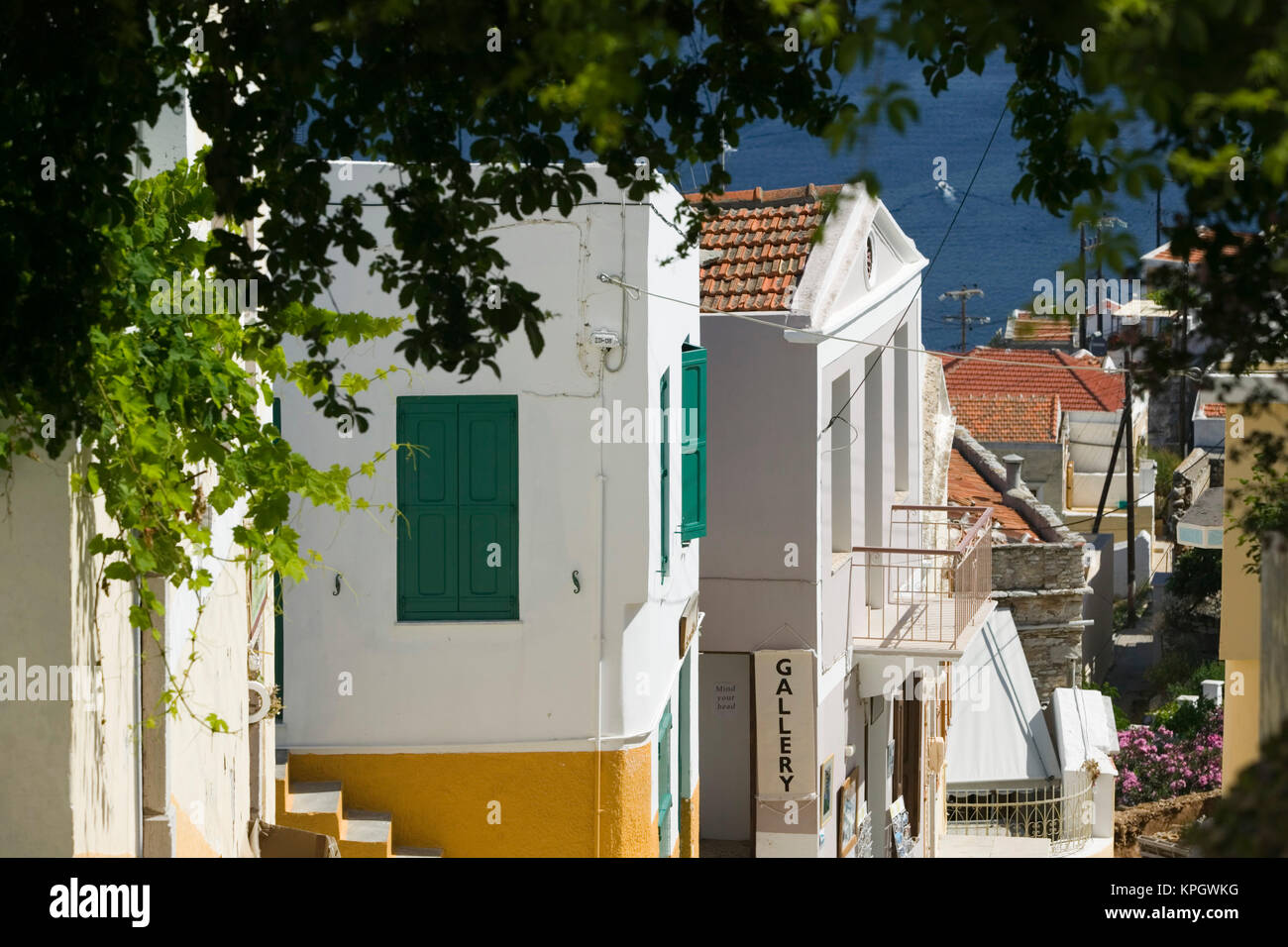 GREECE, Dodecanese Islands, SYMI, Symi Town/Horio: House detail / Horio ...