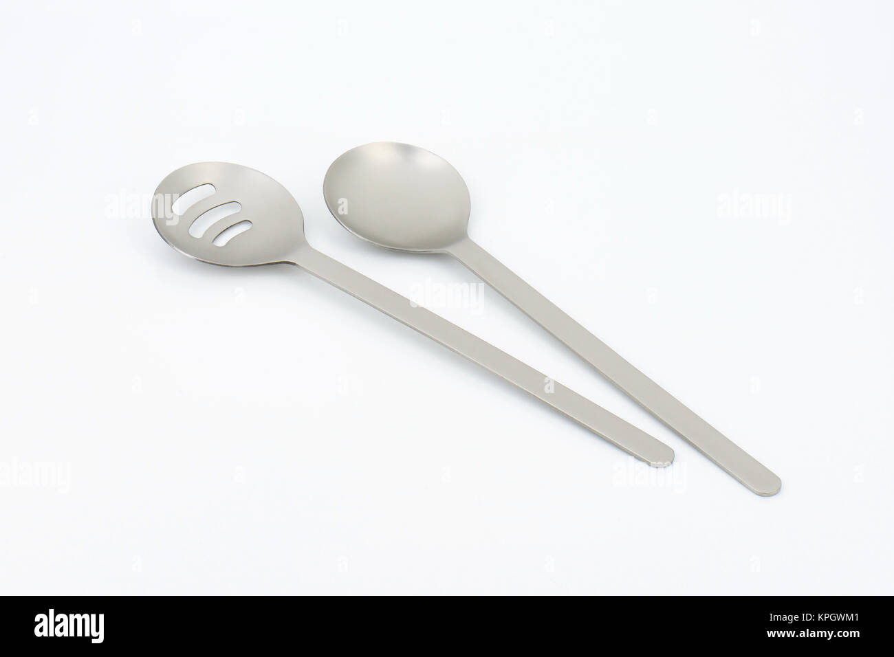 metal salad servers Stock Photo - Alamy