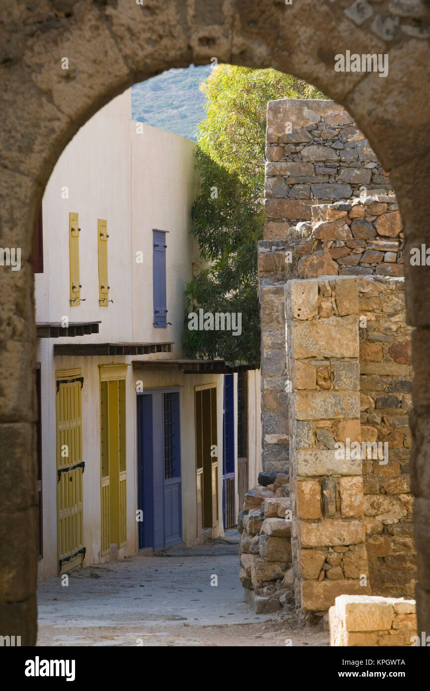 Crete spinalonga street hi-res stock photography and images - Alamy
